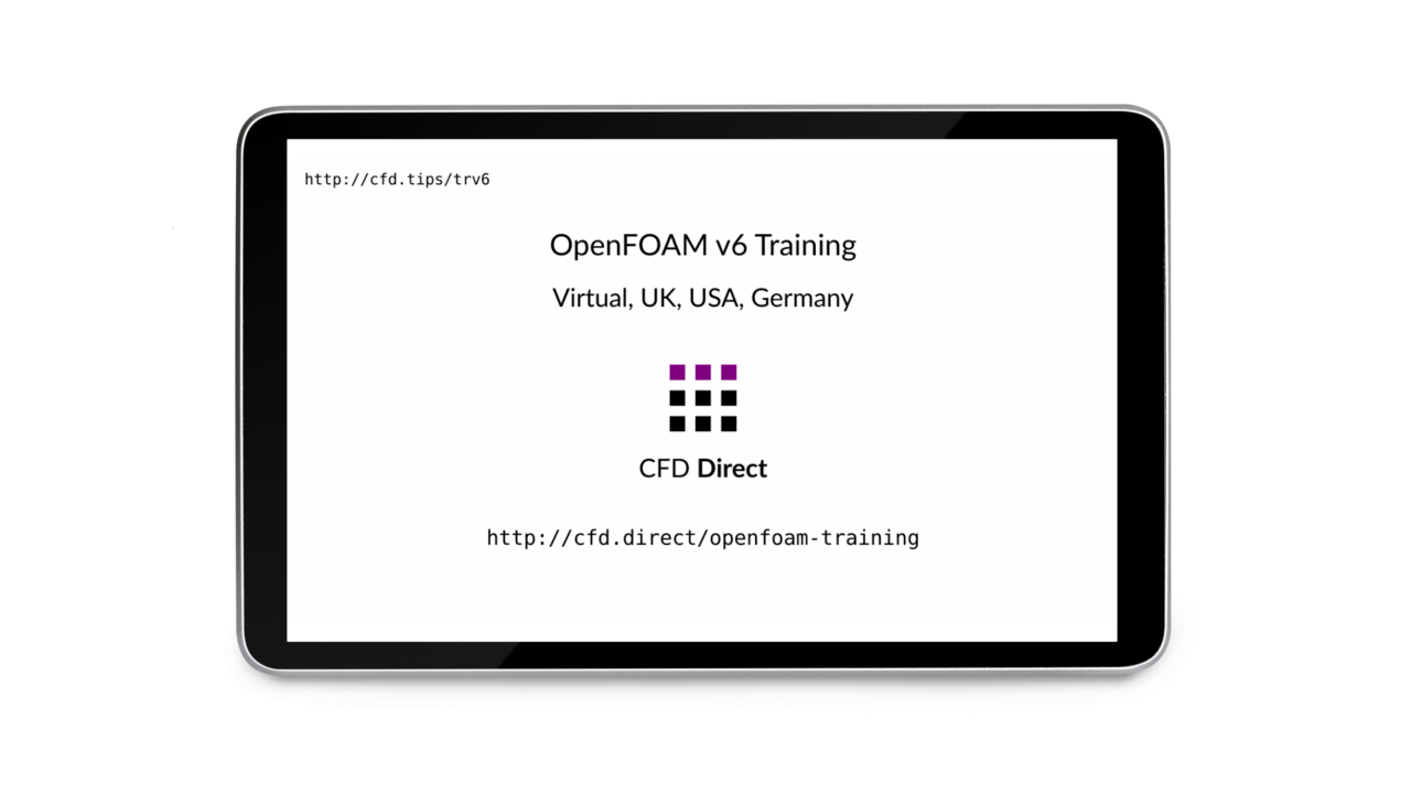 OpenFOAM v6 Training | CFD Direct | Architects of OpenFOAM